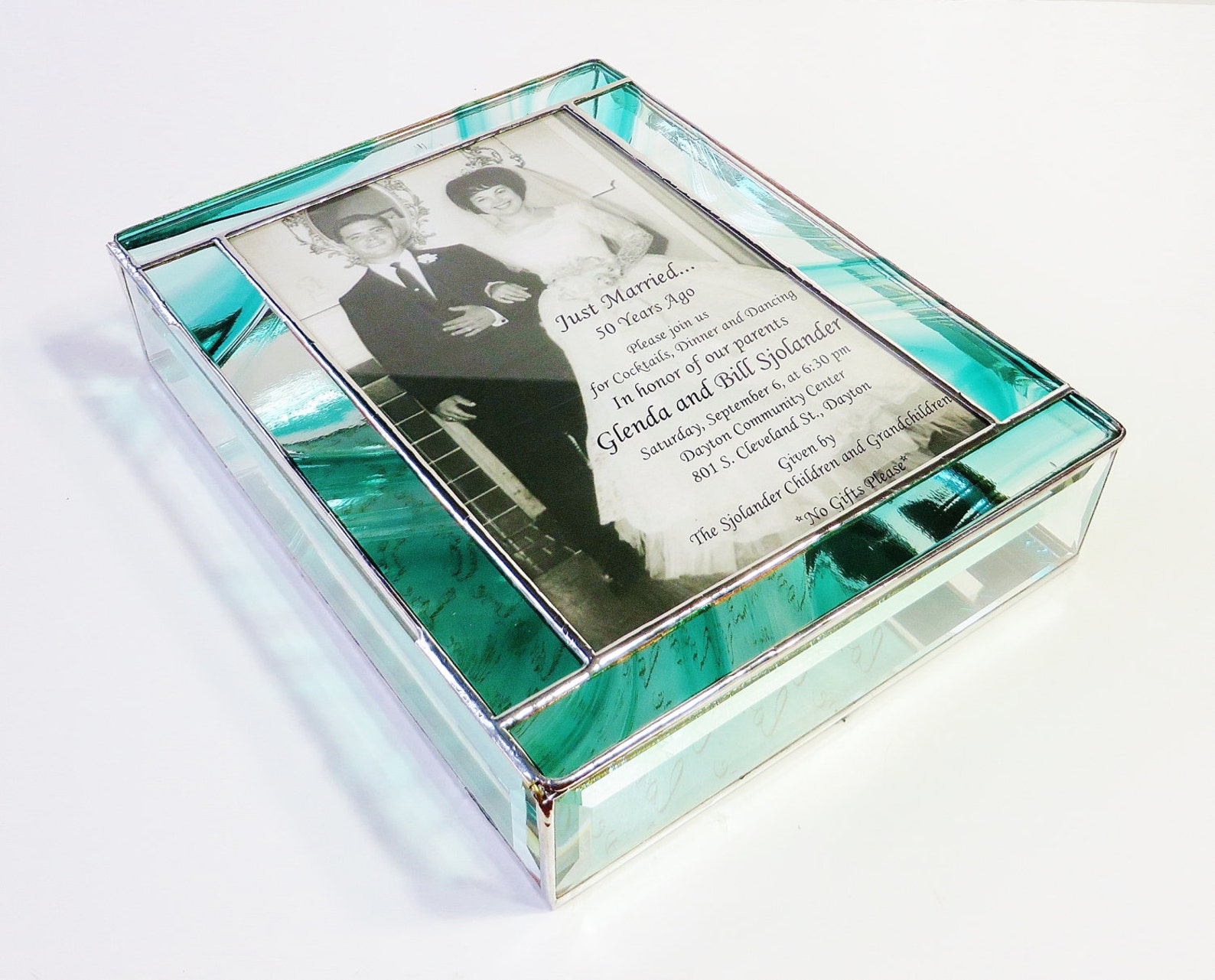 Stained Glass Keepsake Memory Box 50th Wedding Anniversary | Etsy