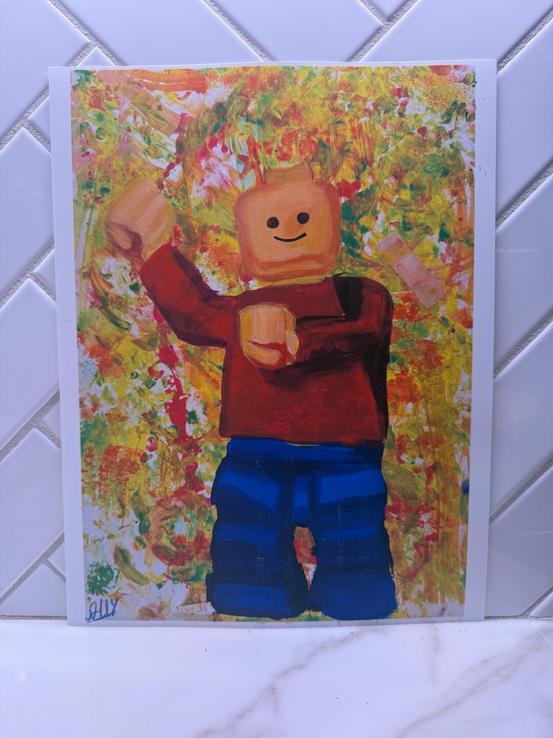 Lego Man Art Print - Etsy