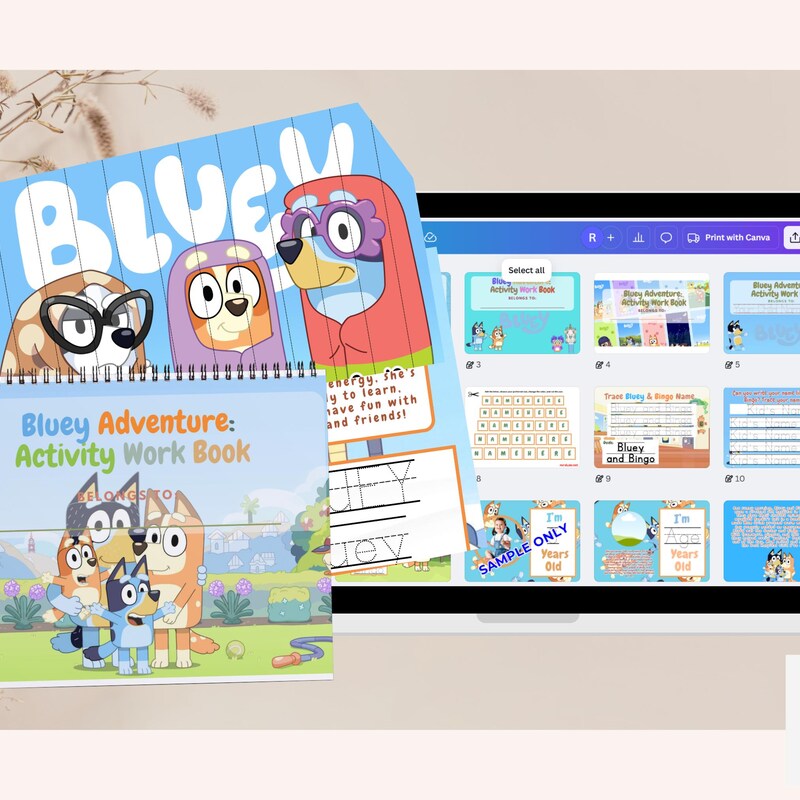 Bluey Busy Book - Etsy