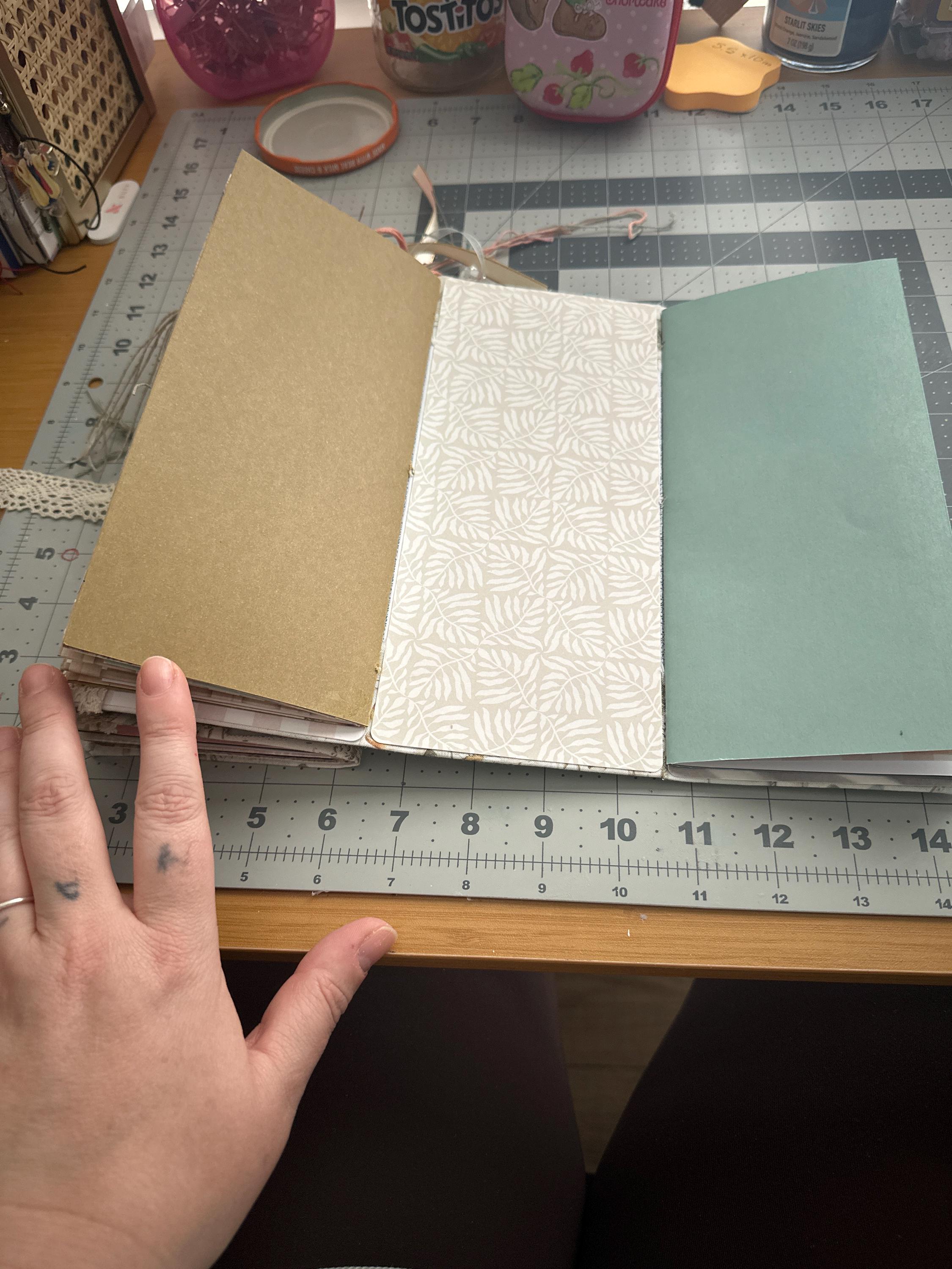 Upcycled Junk Mail Junk Journal: Fabric Cover, Handmade Bookmark - Etsy