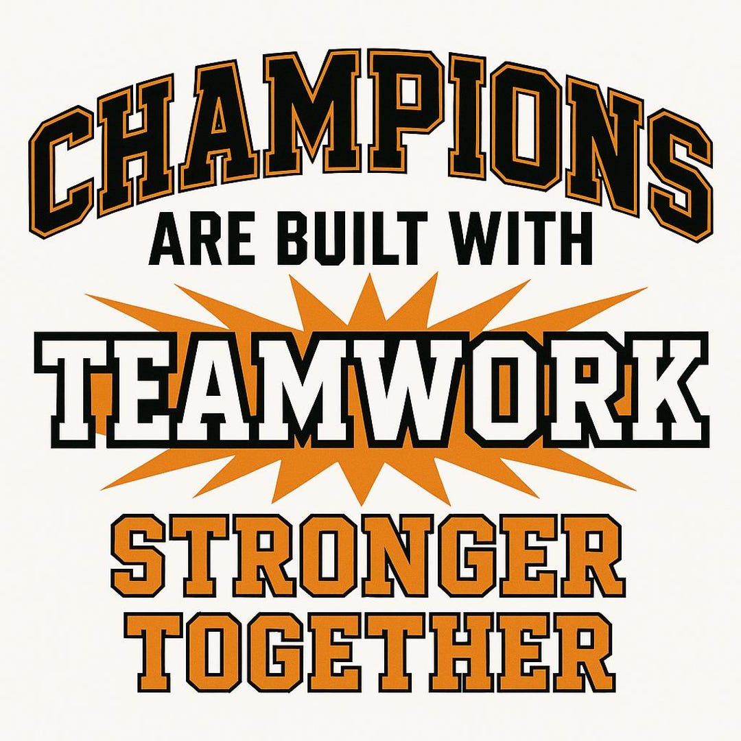 Champions Are Built With Teamwork - Etsy