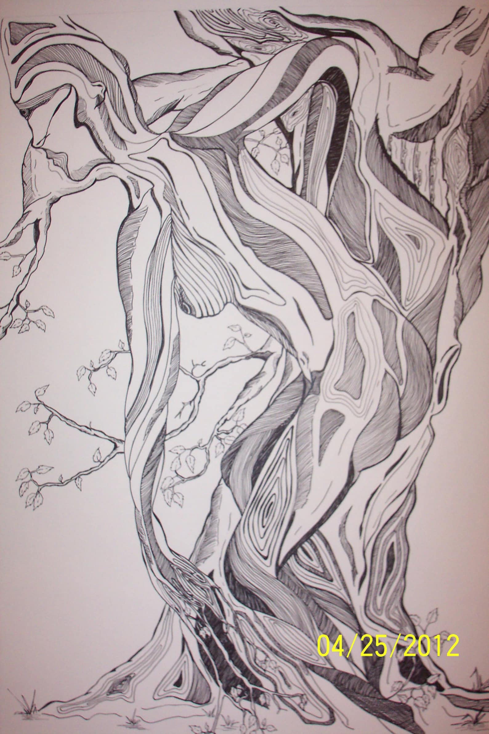 Titled "gaea" - Original Pen & Ink Drawing - Etsy