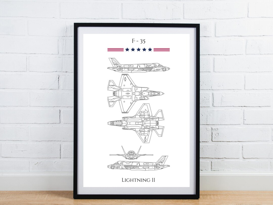 F-35 Lightning II Sketch – Digital Fighter Jet Print – Instant Download ...