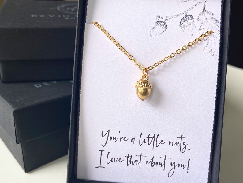 Acorn Necklace Funny Friend Gift Nut Necklace Best Friend - Etsy