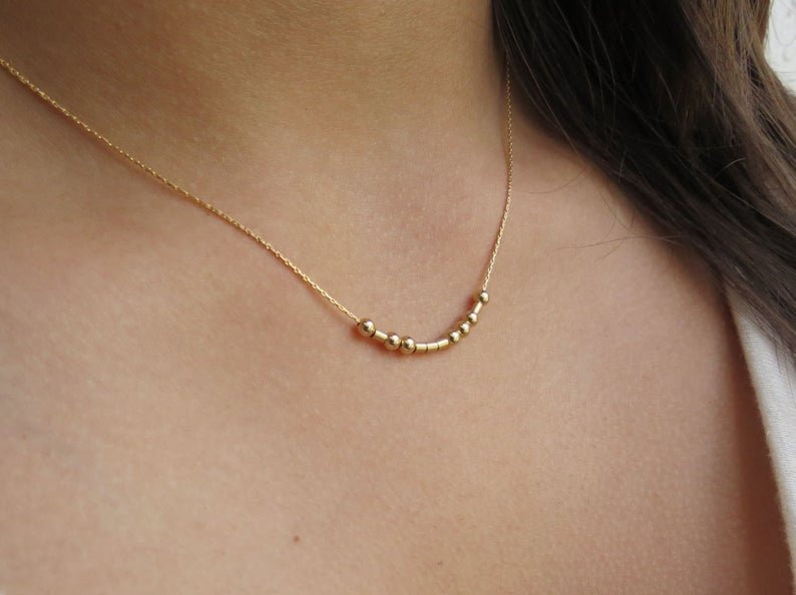 Silver Morse Code Necklace Personalized Name Jewelry Custom | Etsy