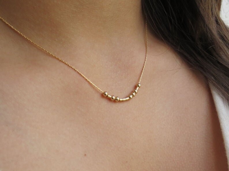 Silver Morse Code Necklace Personalized Name Jewelry Custom | Etsy