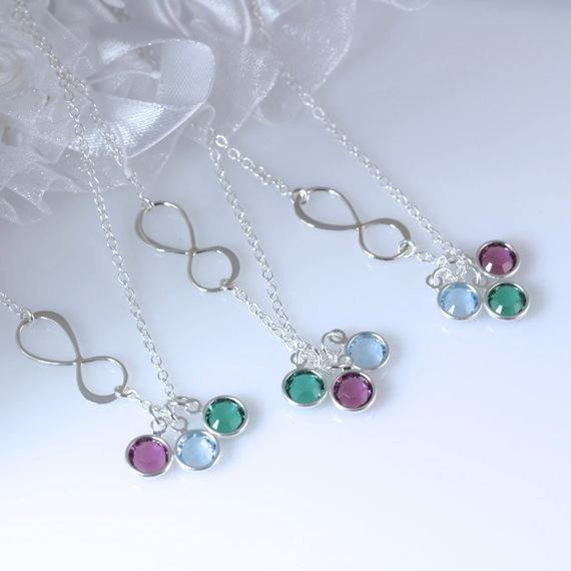 Swarovski Infinity Necklace Birthstone Jewelry - Etsy