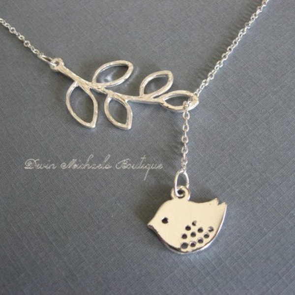 Silver Bird Necklace - Etsy