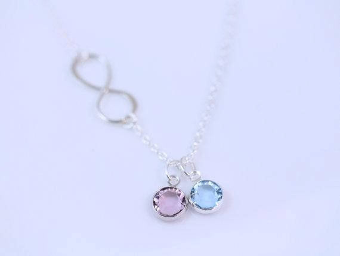 Swarovski Infinity Necklace Birthstone Jewelry - Etsy