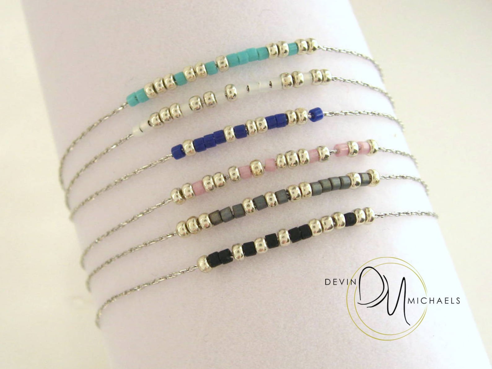 Custom Morse Code Bracelet, Choose Your Own Secret Message, Dainty ...