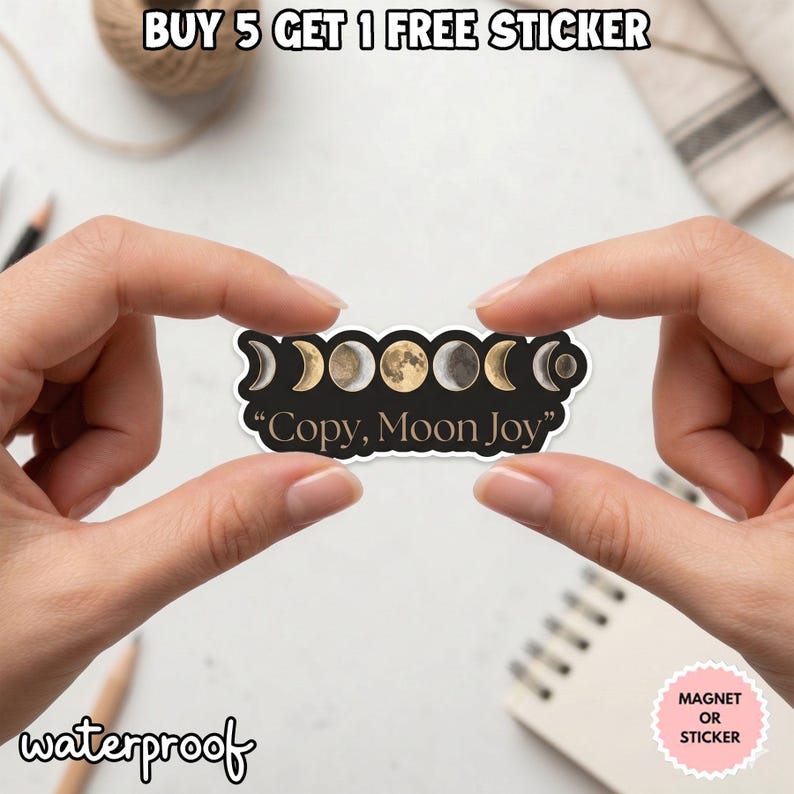 Copy Moon Joy Sticker, Artemis II Moon Mission Decal, NASA Vinyl ...