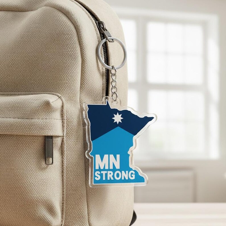 Minnesota Keychain, Anti ICE Hat Keyring, Social Justice Gift ...