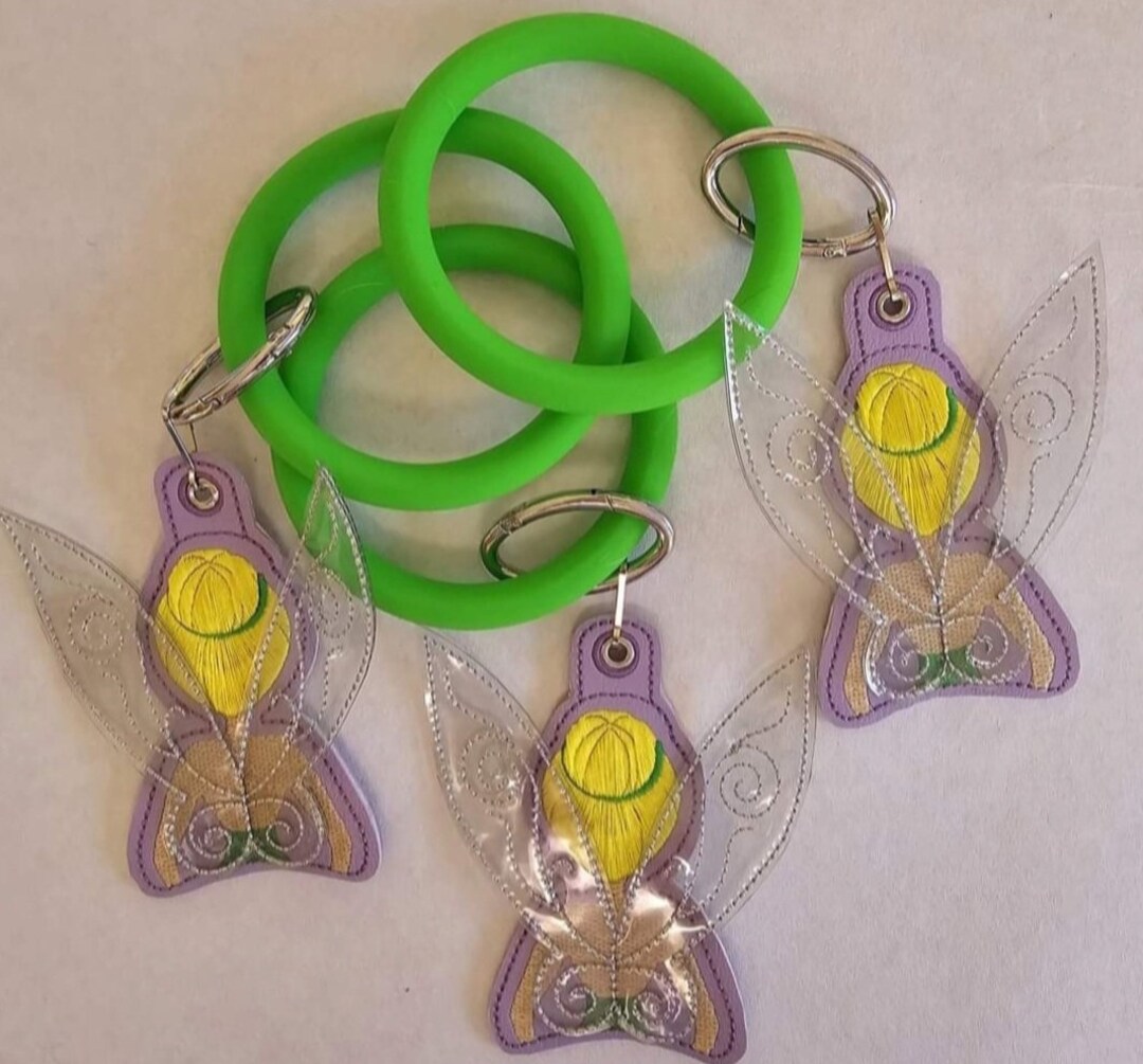 Tinkerbell Keychain With Silicone Wrist Ring - Etsy