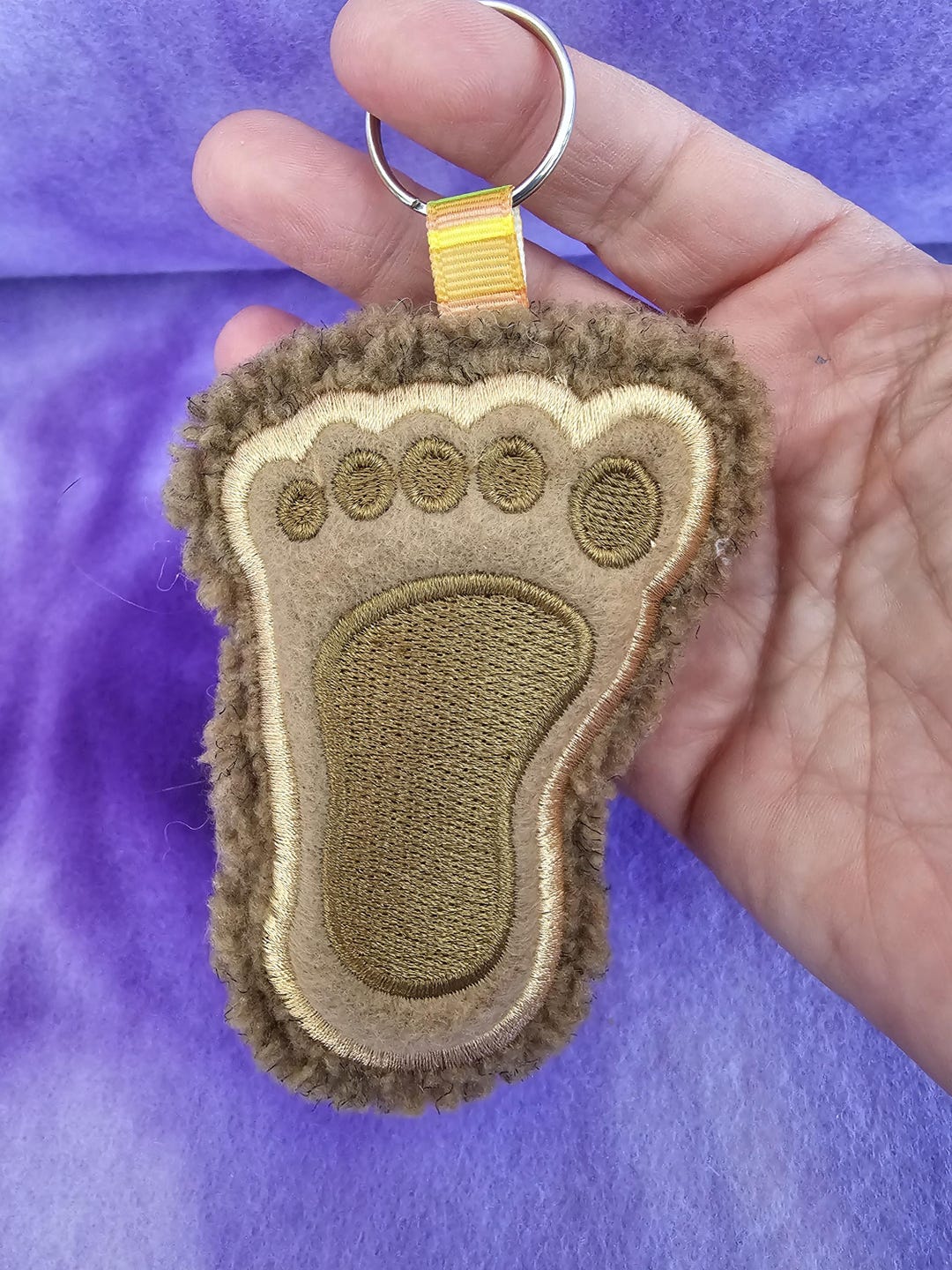 Bigfoot Foot Plush Keychain - Etsy
