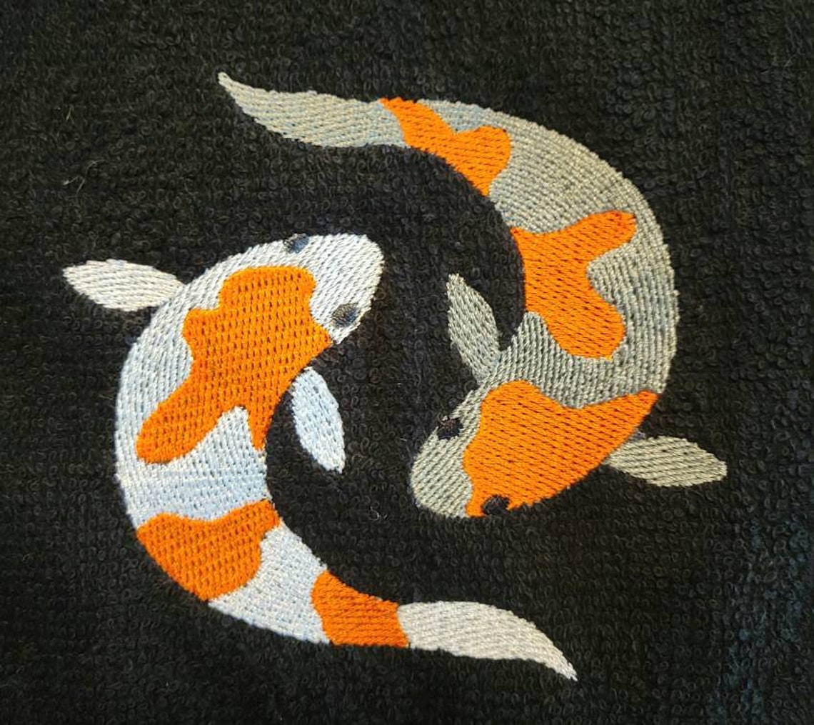 Koi Fish Bathroom Hand Towels - Etsy