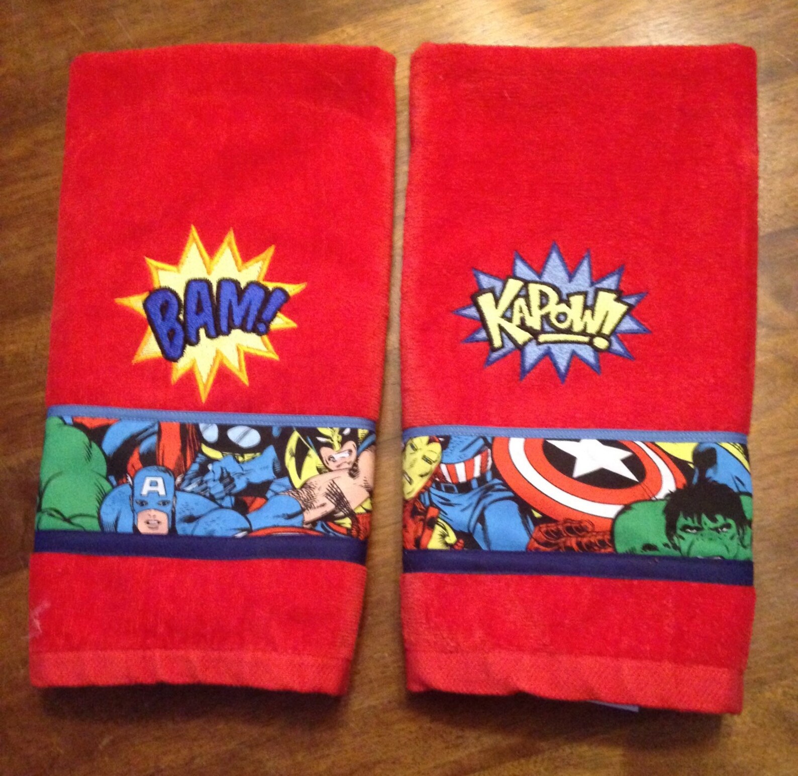 6 Piece Super Hero Comic Bath Towel Set - Etsy
