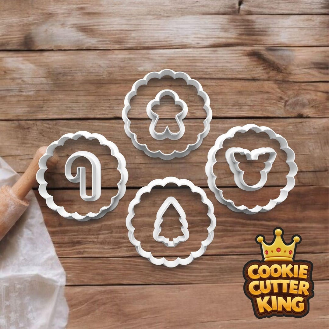 Christmas Linzer Cookie Cutter Set - Tree – Reindeer – Cane - Etsy
