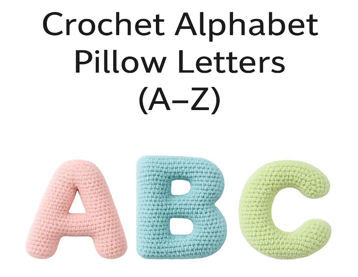 Crochet Pattern - 12 Inch Alphabet A-Z - Etsy