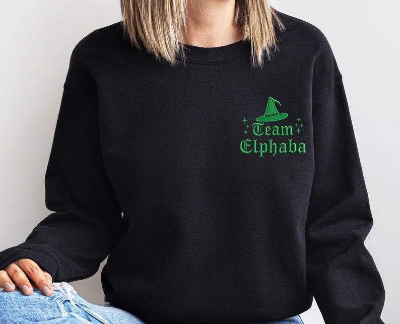 Team Elphaba Team Glinda Embroidery Design, Wicked Inspired Embroidery ...