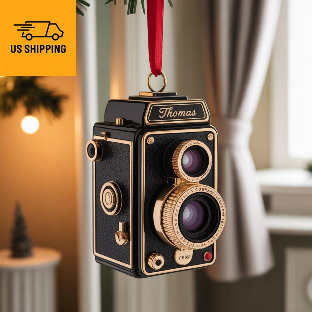 Vintage Camera Ornament Personalized Name Photographer Gift Custom ...