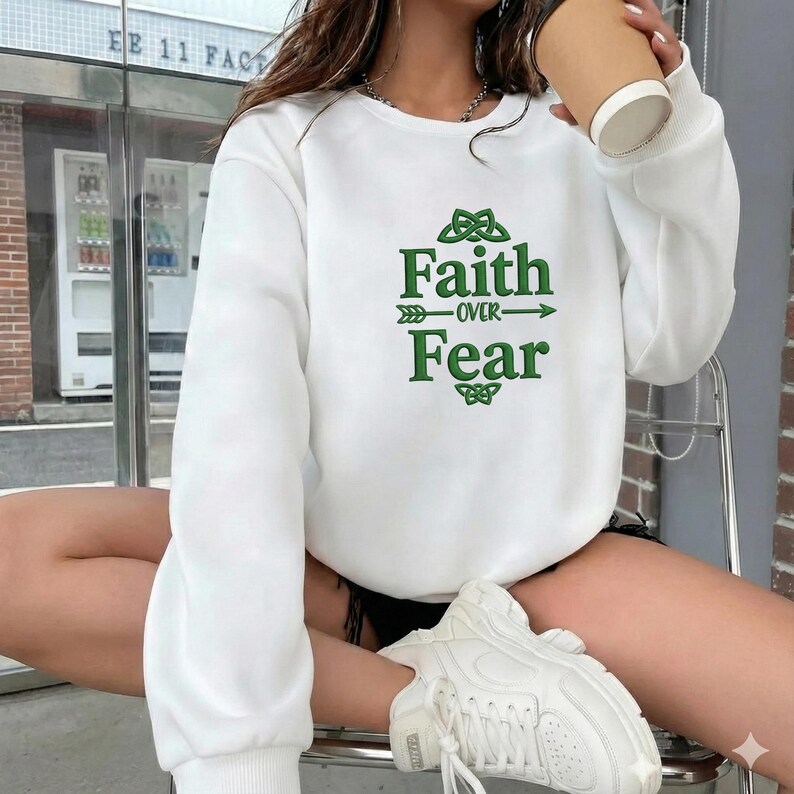 Faith Over Fear Embroidery Design | Inspirational Quote Machine ...