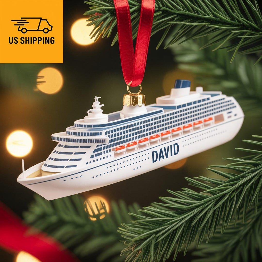Cruise Ship Ornament Personalized Name Vacation Gift Custom Cruise ...