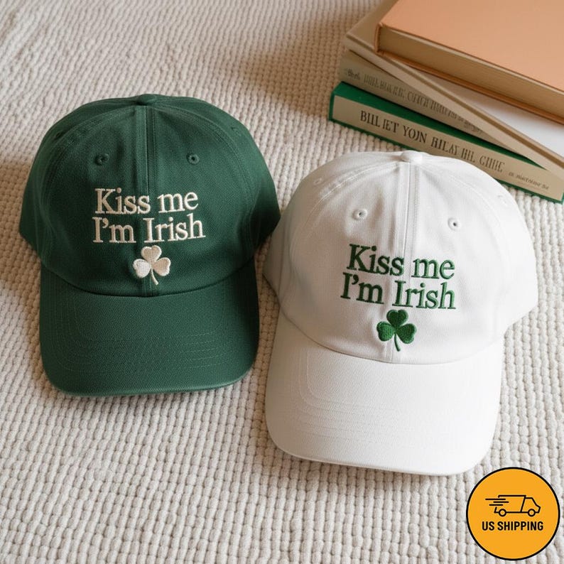 Kiss Me I’m Irish Embroidered Baseball Caps Bundle, St Patrick’s Day ...