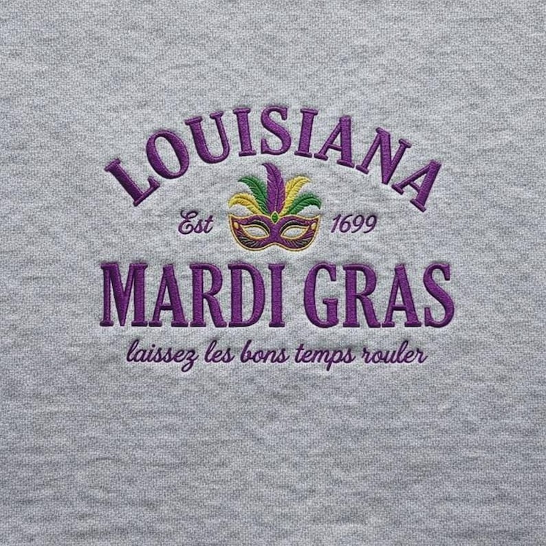 Mardi Gras Mask Embroidery Design | Louisiana Carnival File (3.9-7.9 ...