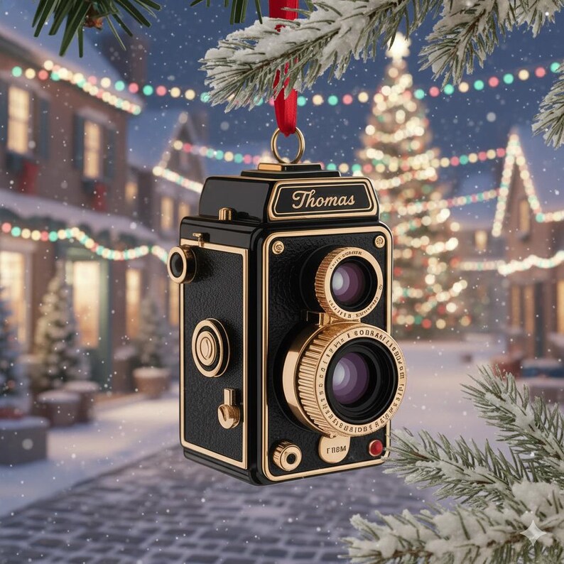Vintage Camera Ornament Personalized Name Photographer Gift Custom ...