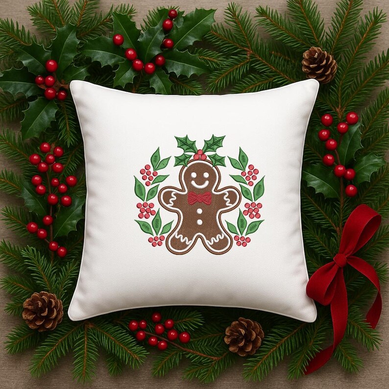 Gingerbread Man Embroidery Design, Christmas Cookie Embroidery File ...