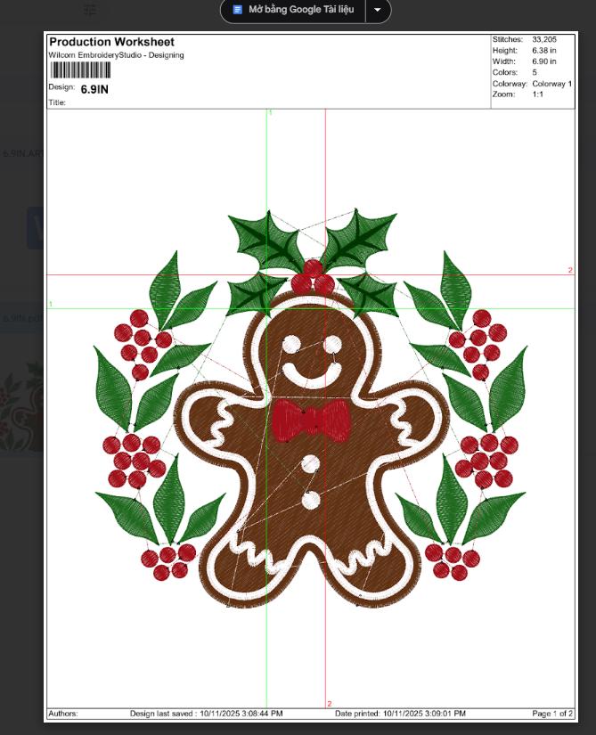 Gingerbread Man Embroidery Design, Christmas Cookie Embroidery File ...