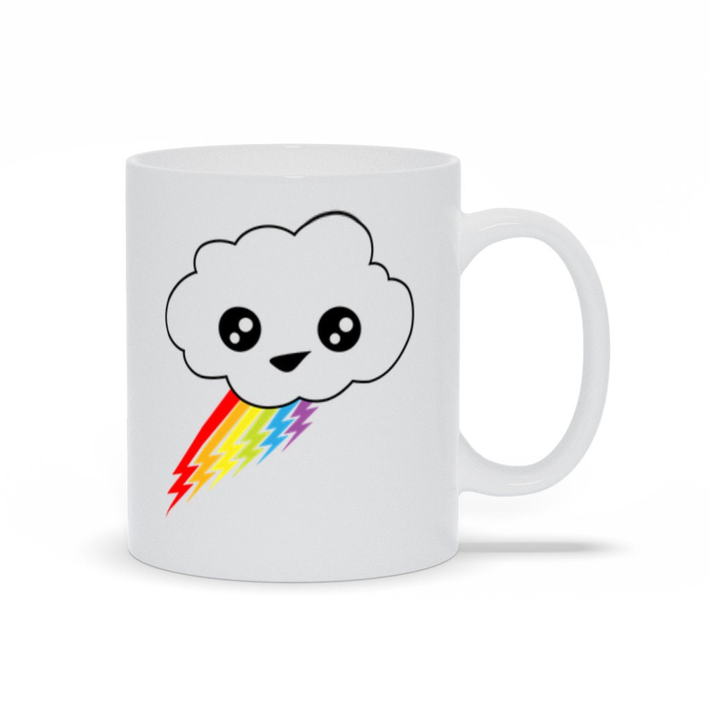 Rainbow Lightning Mood Mug - Etsy