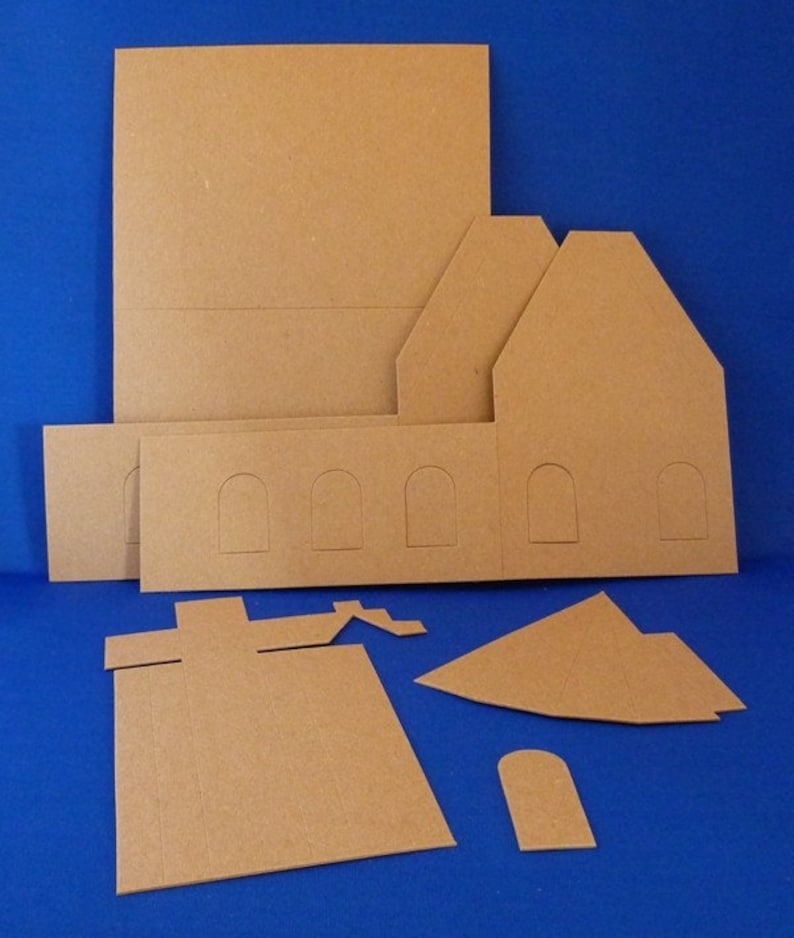 DIY Kit- Little Chapel Chipboard Gingerbread House - Etsy