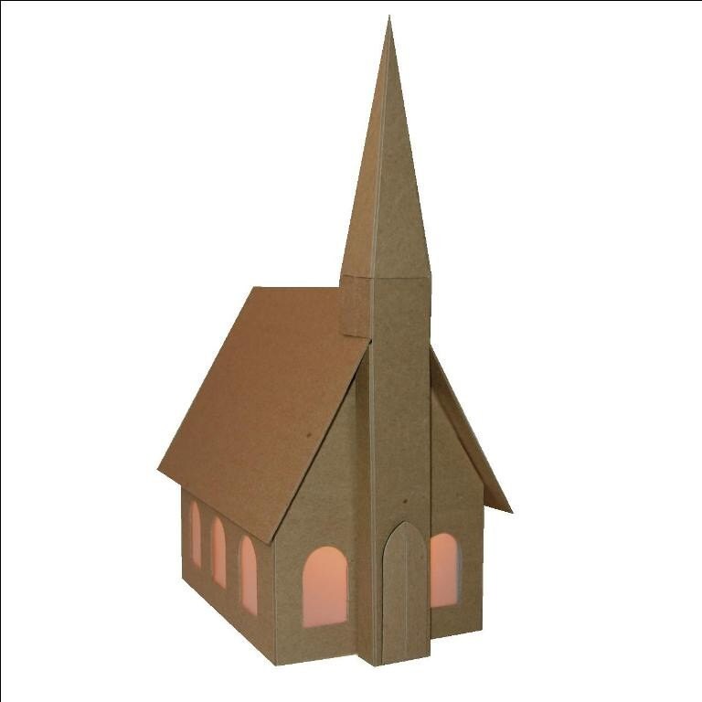 DIY Kit- Little Chapel Chipboard Gingerbread House - Etsy