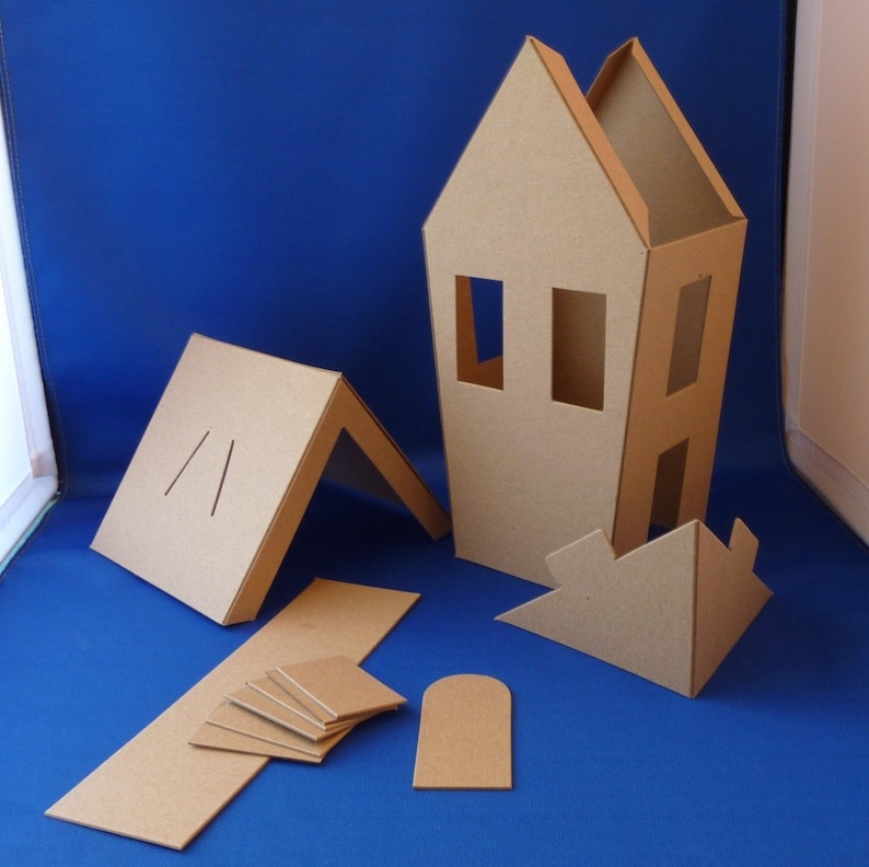 DIY Kit-funky Little Chipboard Gingerbread House - Etsy