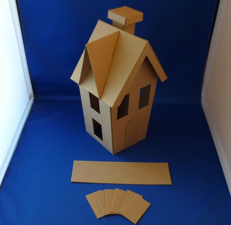 DIY Kit-funky Little Chipboard Gingerbread House - Etsy