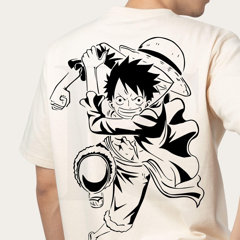 Cartoon Monkey D Luffy SVG | One Piece Anime SVG |fire Tattoo Cut File ...