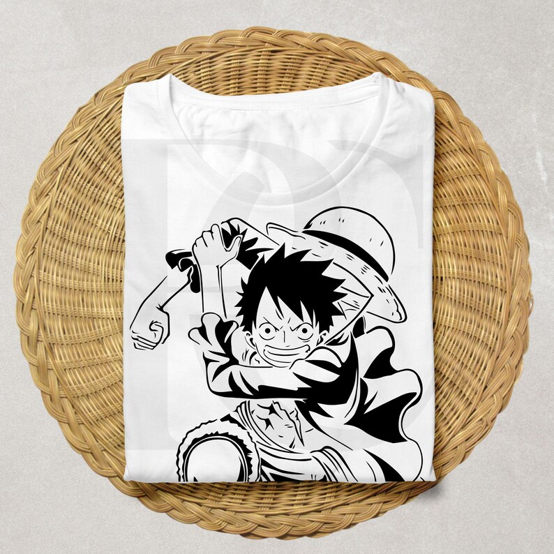 Cartoon Monkey D Luffy SVG | One Piece Anime SVG |fire Tattoo Cut File ...