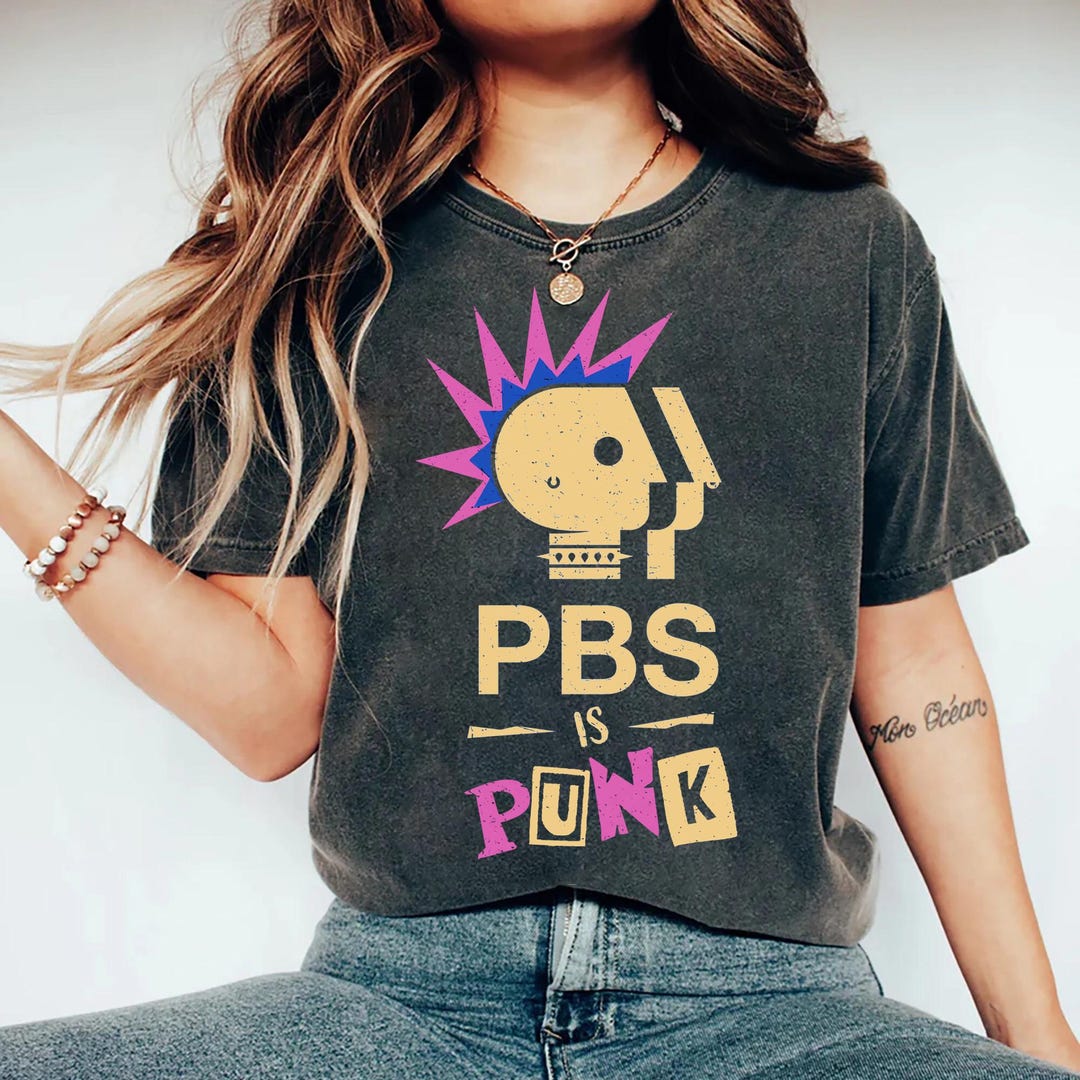 PBS is Punk T-shirt: Funny Parody Tee - Public Broadcasting Defender - Etsy
