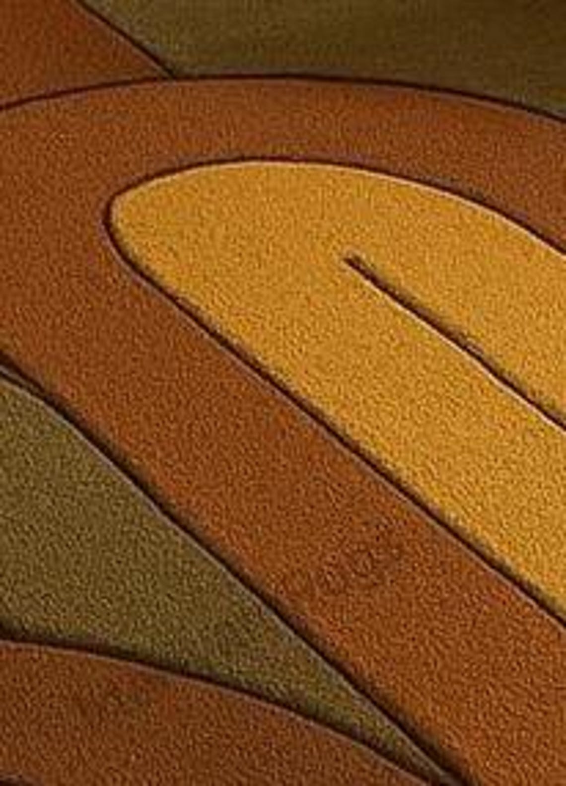 Retro Rainbow Arch Rug | Mid-century Modern Earth Tones - Etsy