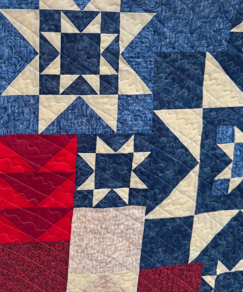 Homegrown Summer Quilt Pattern – Patriotic Star Throw Quilt PDF – 4th of July Quilt - Etsy