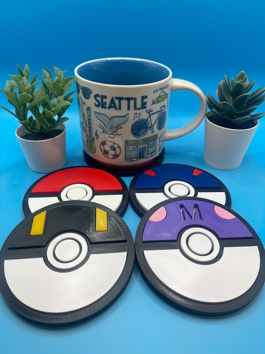Poké Ball Coaster Set – 3D Printed | the Ultimate Trainer’s Table Gear ...