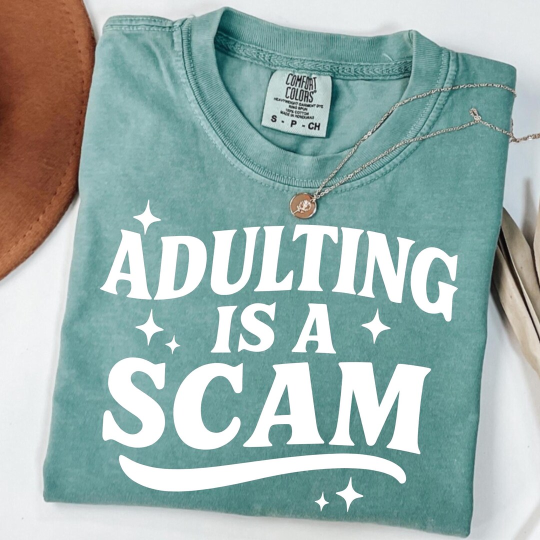 Adulting is a Scam PNG, Funny Sarcastic Png, Checkered Sarcasm Png ...