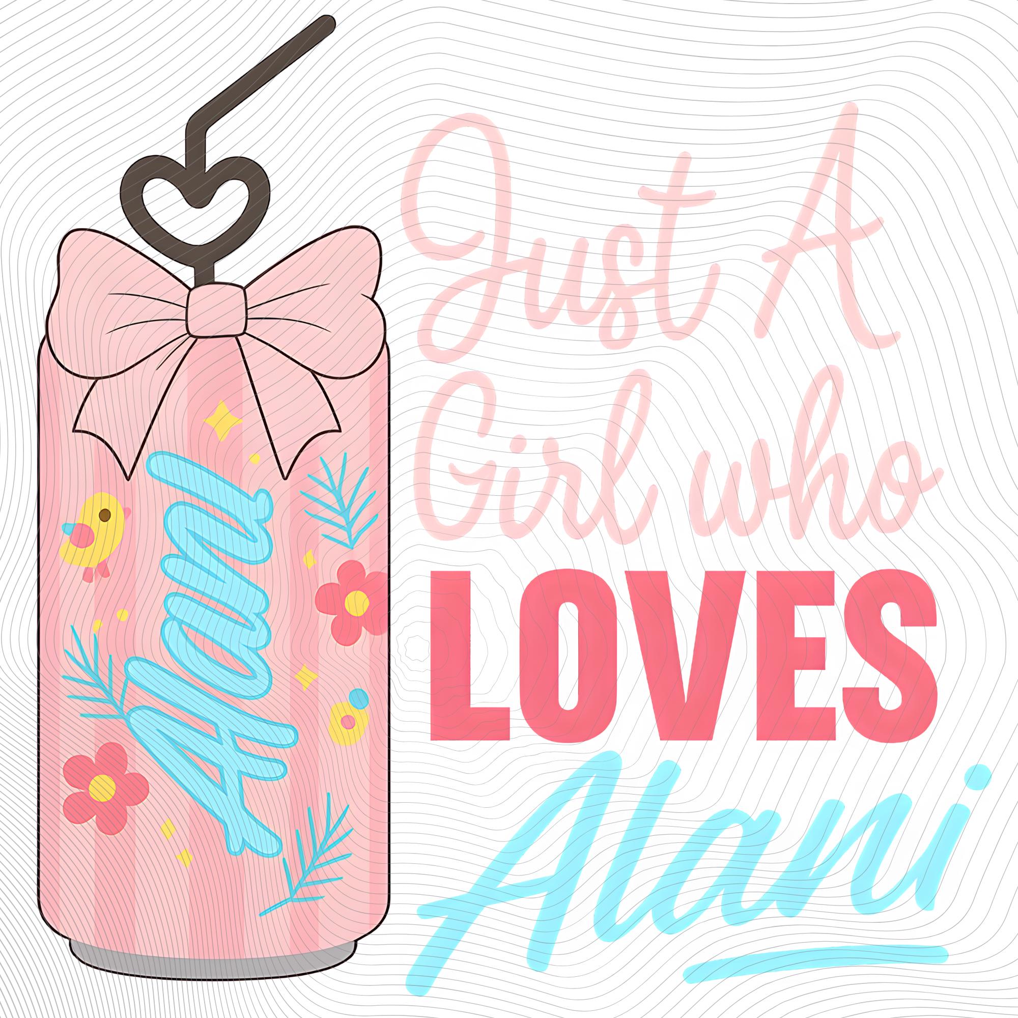 Just a Girl Who Loves Alani PNG, Cute Soda Lover Sublimation, Girly ...
