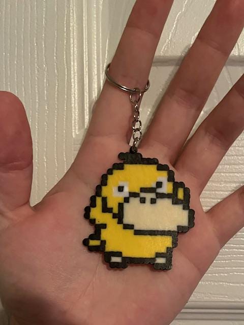 Psyduck Perler 3D Pokemon Psyduck Perler Beads Hama Beads Pyssla