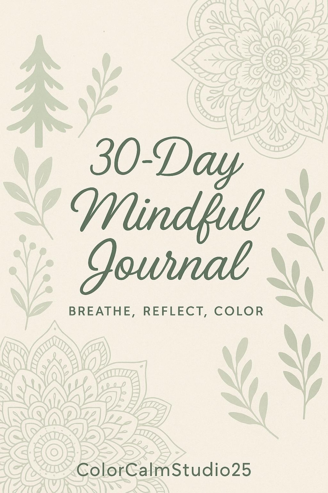 30-day Mindfulness Journal | Printable & Digital Coloring Journal ...