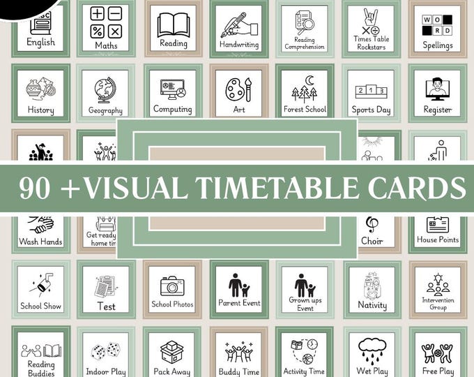 Weekly Schedule Planner Routine Daily Visual Timetable Visual Aid for ...