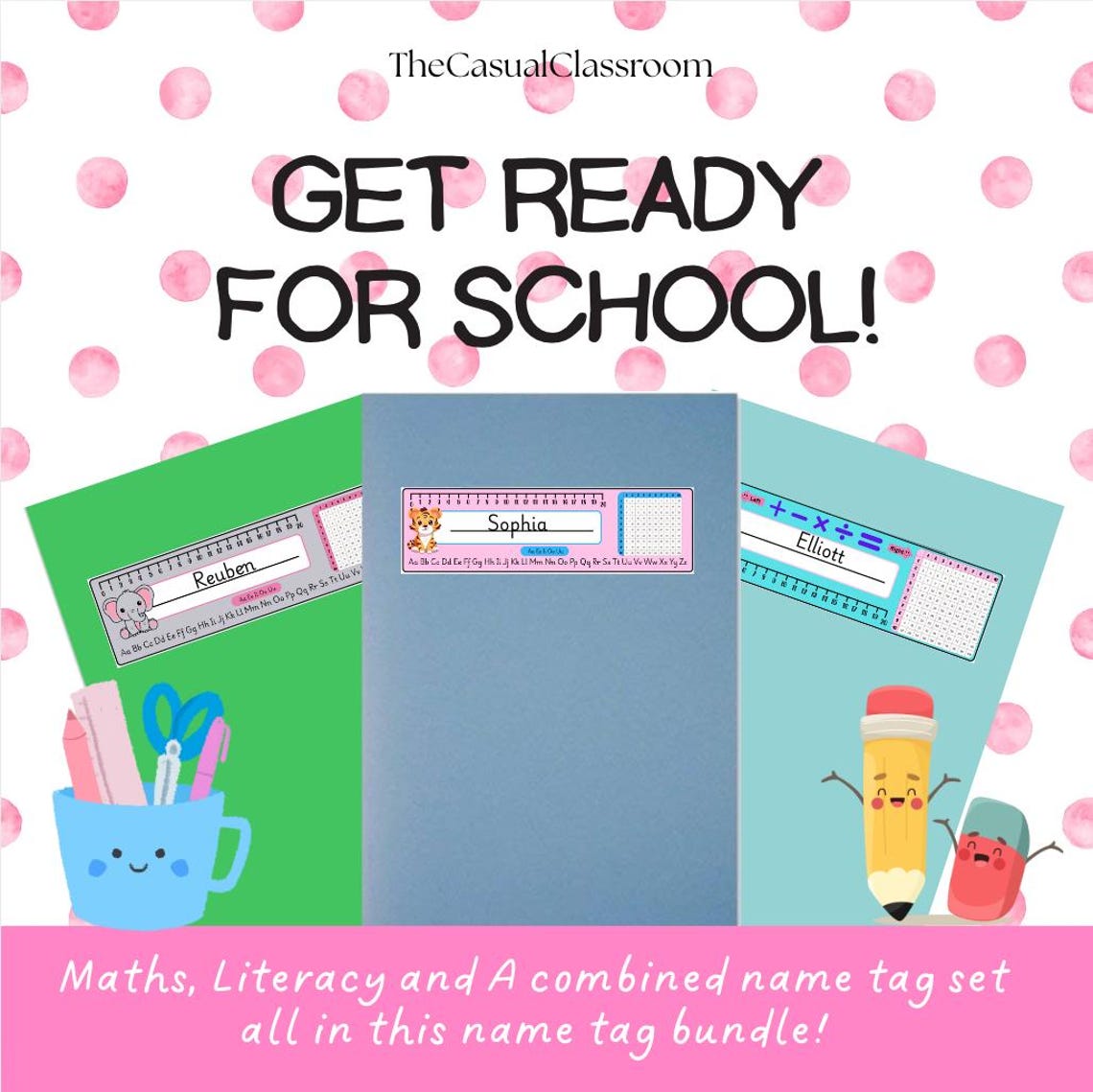 Maths & Literacy Editable Name Tags – Desk Plates for Students ...