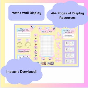KS1 & KS2 Maths Display Pack Pastel – Printable Classroom Decor ...