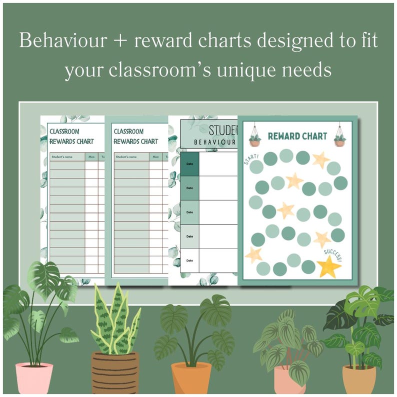 Editable Botanical Reward & Behaviour Charts | 8 Printable Designs ...